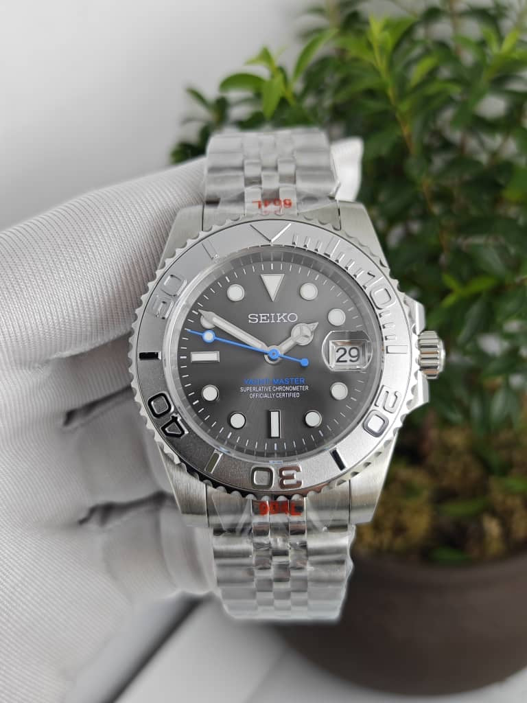Seiko Mod Yacht Master "Silver" – Oh My Mod Watches