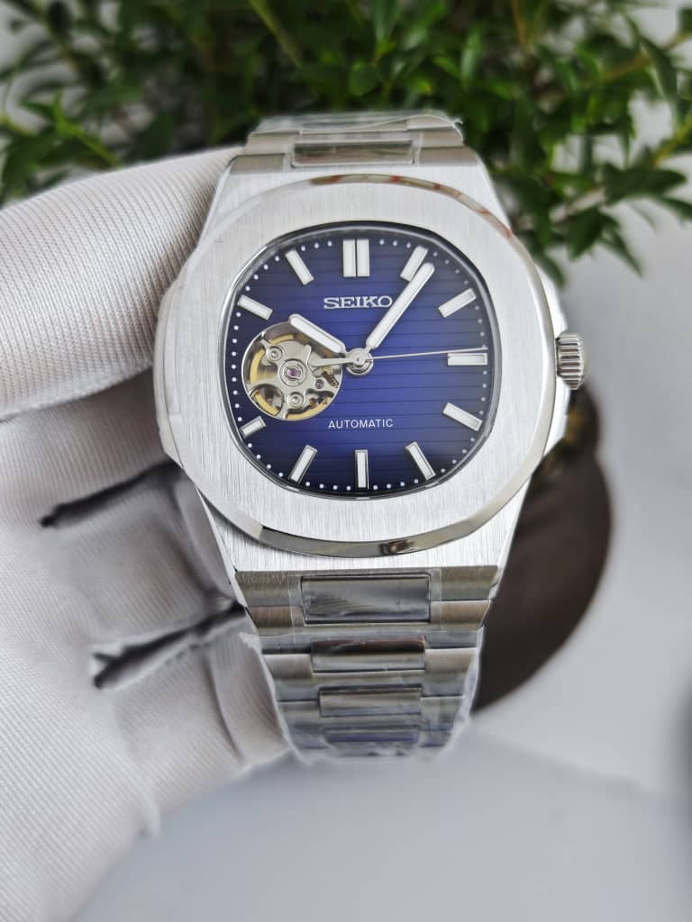 Seiko Mod Nautilus "Navy Openheart" – Oh My Mod Watches