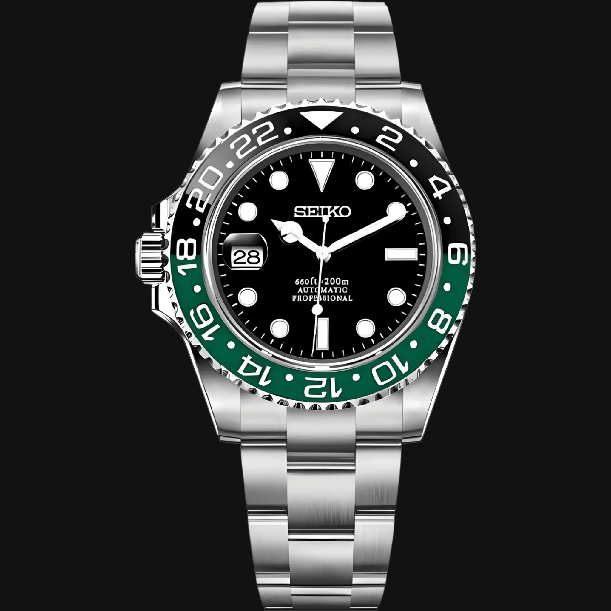 Seiko Mod Submariner "Sprite" Lefty – Oh My Mod Watches