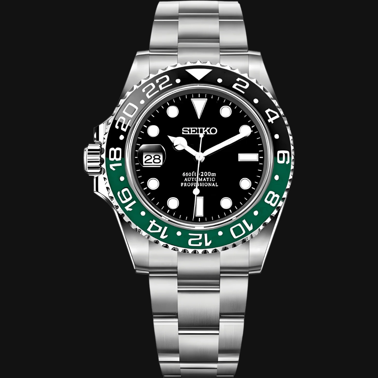 Seiko Mod Submariner "Sprite" Lefty – Oh My Mod Watches