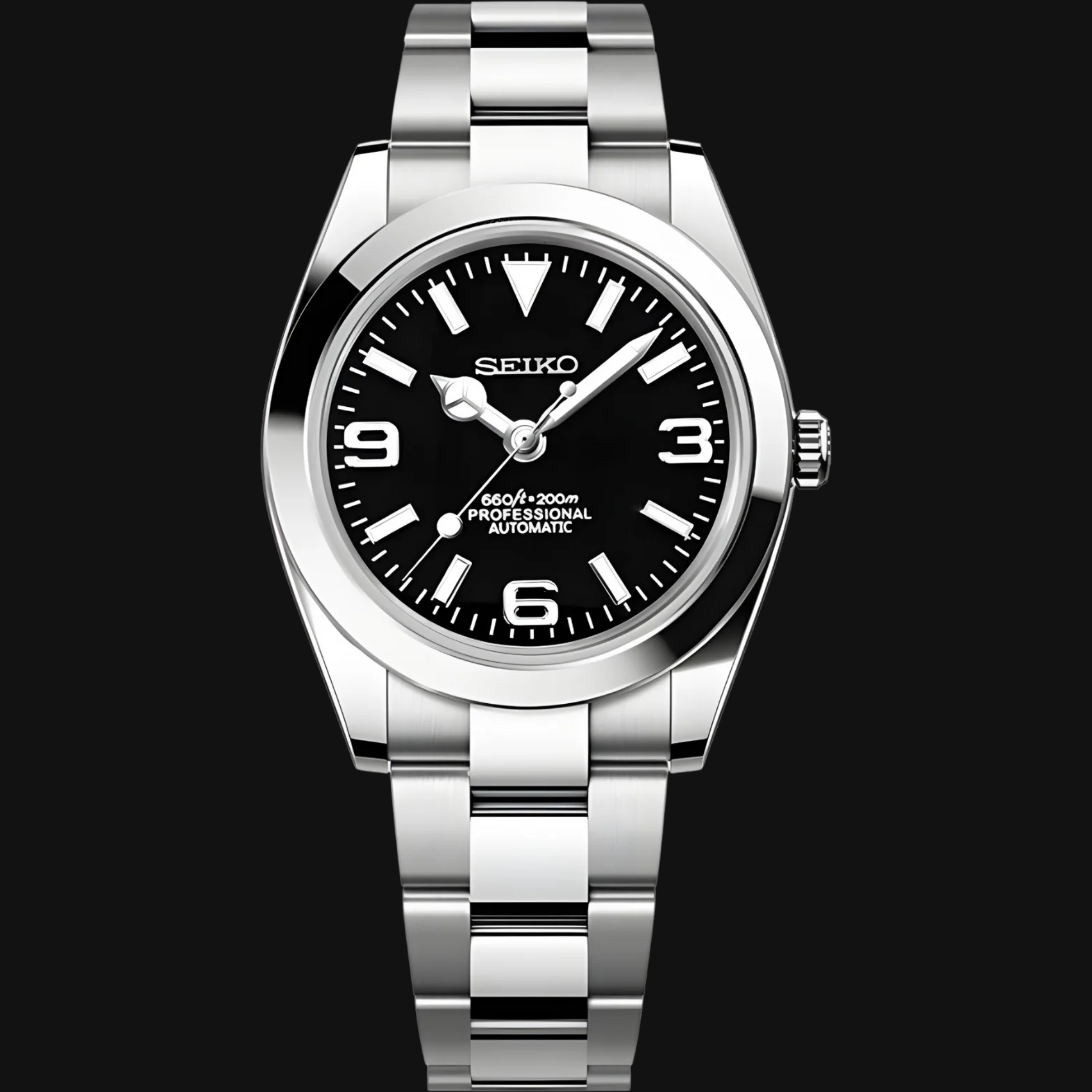 Seiko Mod Explorer I "Black" – Oh My Mod Watches