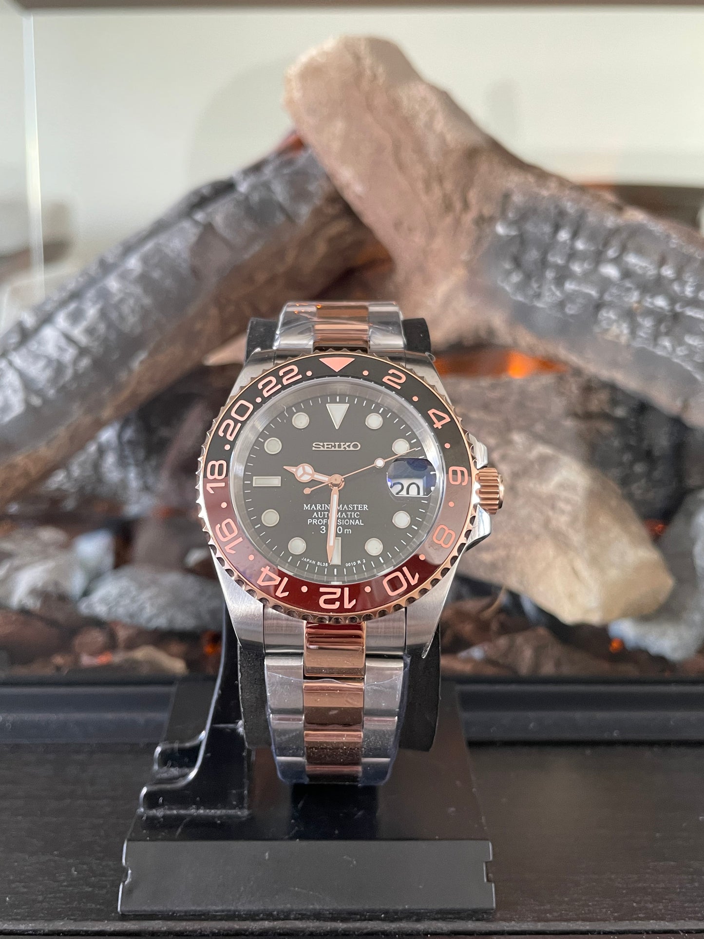 Seiko Mod Submariner "Root Beer" – Oh My Mod Watches