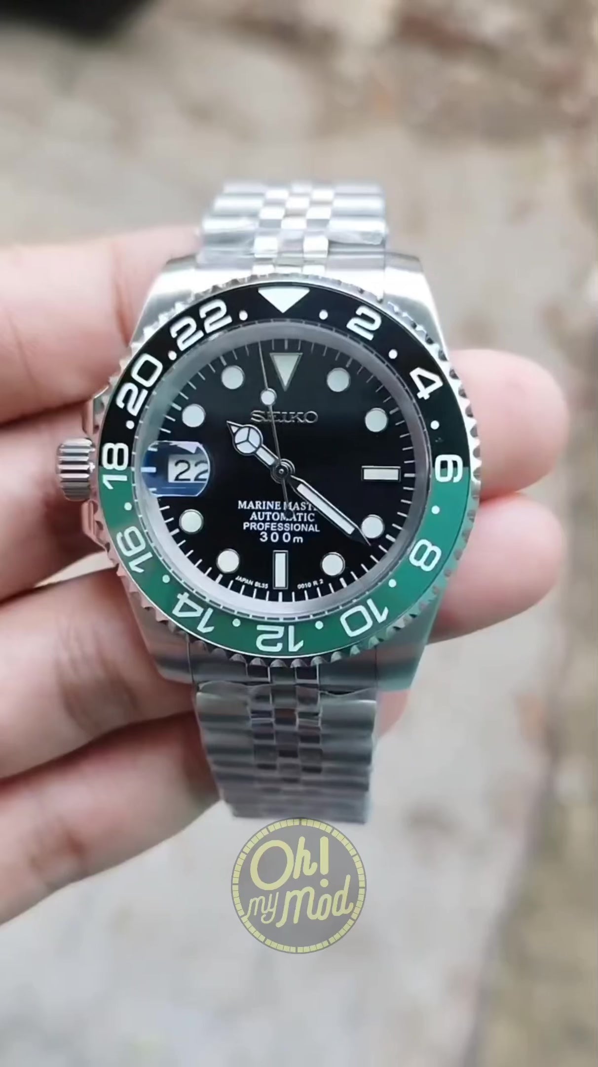 Seiko Mod Submariner "Sprite" Lefty – Oh My Mod Watches